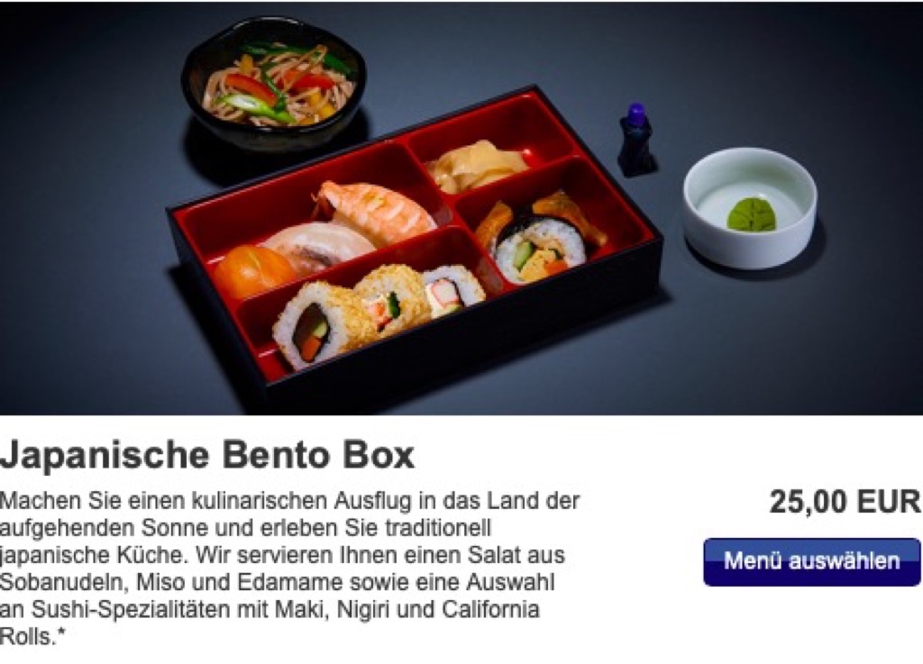 Lufthansa Menü á la Carte | Premium Menüs in der Economy Class ...